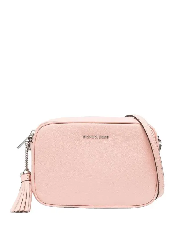 Michael Kors Leather Crossbody Bag With Logo Lettering - Pink