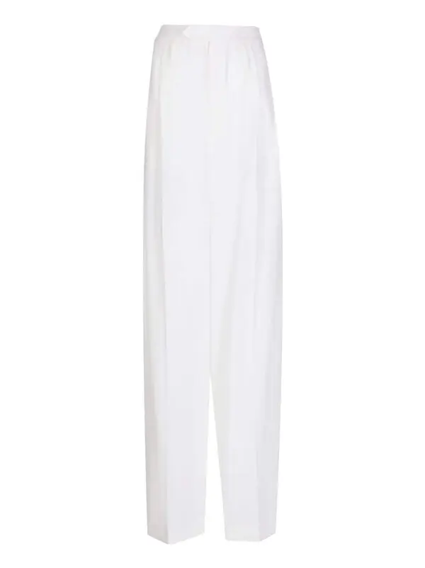 ANOUKI Wool Wide-leg Trousers - White
