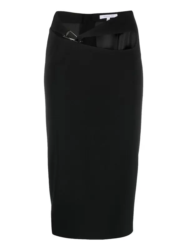 Patrizia Pepe Cut-out Pencil Skirt - Black
