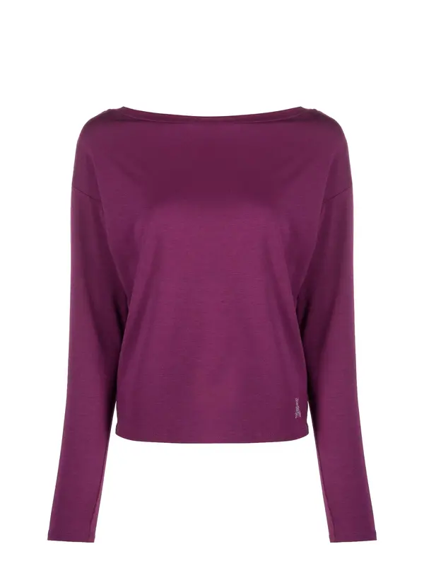 Patrizia Pepe Rhinestone-embellished Jersey Sweatshirt - Purple