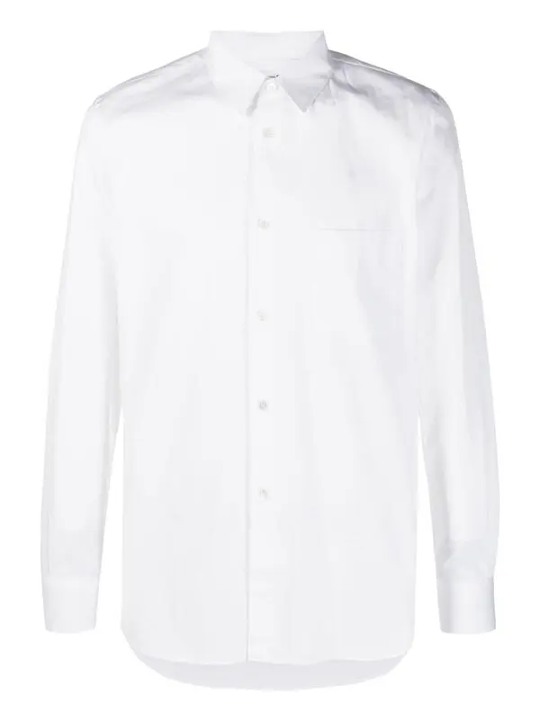 Comme Des Garçons Chest-pocket Button-up Shirt - White
