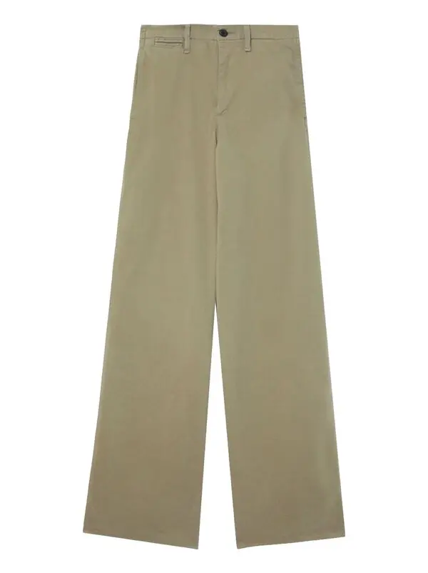 Rag & Bone Wide-leg Stretch-cotton Trousers - Green