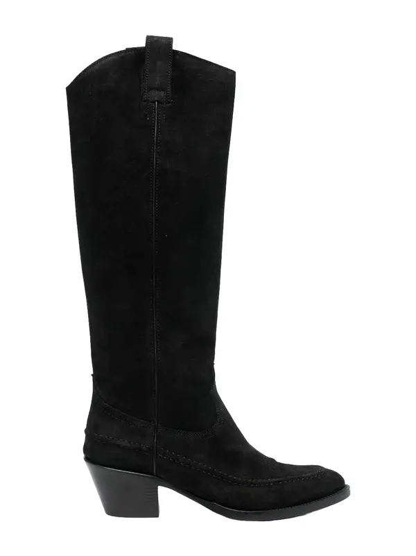 BOTTERO 55mm Knee-length Cowboy Boots - Black