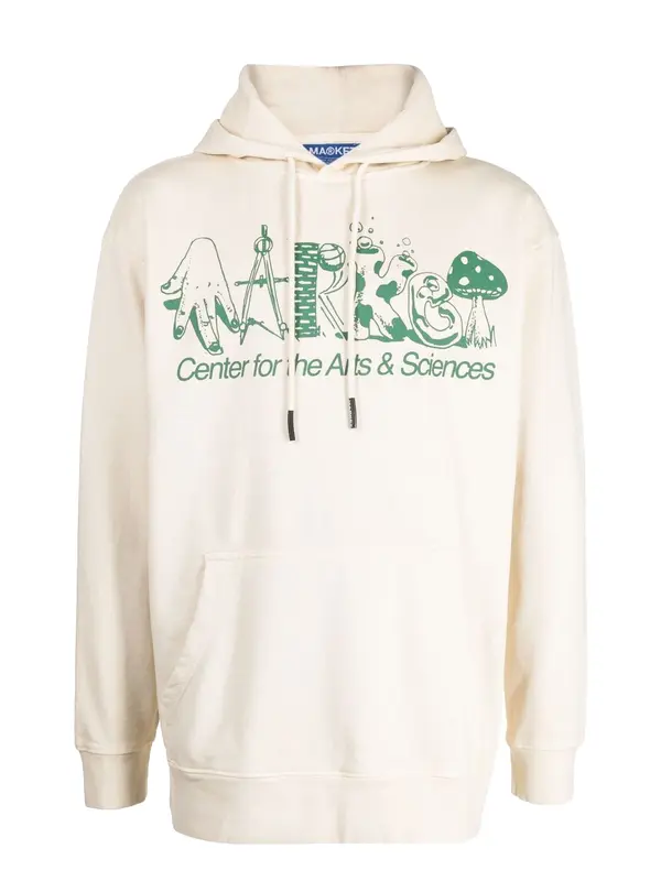 MARKET Smiley Arts & Sciences Cotton Hoodie - Neutrals