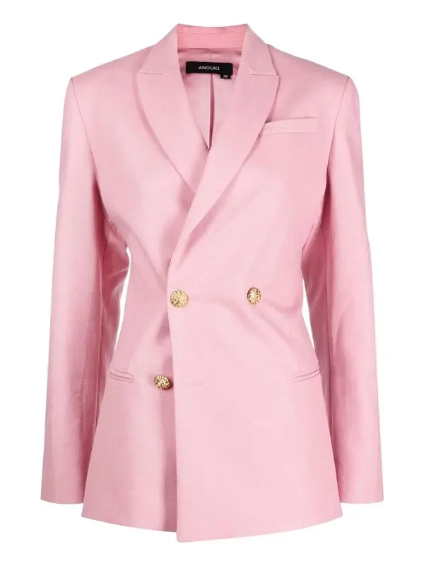 ANOUKI Double-breasted Blazer - Pink