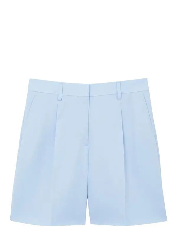 Burberry High-waisted Tailored Shorts - Blue