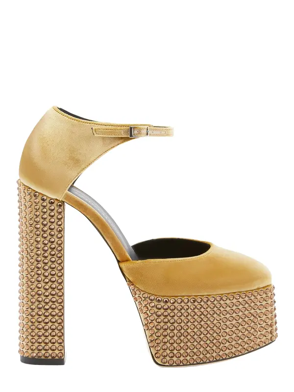 GIUSEPPE ZANOTTI 150mm Bebe Strass Pumps - Gold