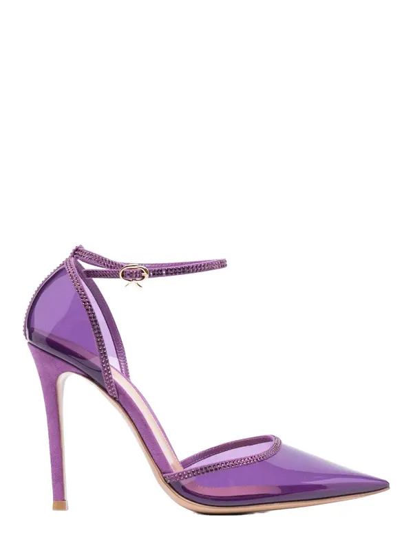 GIANVITO ROSSI Crystal Sabin 110mm Pumps - Purple