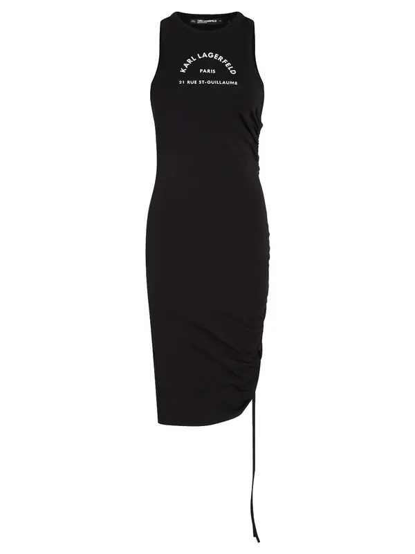 Karl Lagerfeld Logo-print Sleeveless Dress - Black