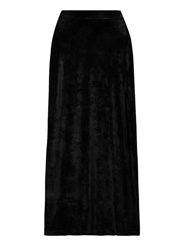 Balenciaga Velvet Maxi Skirt - Black