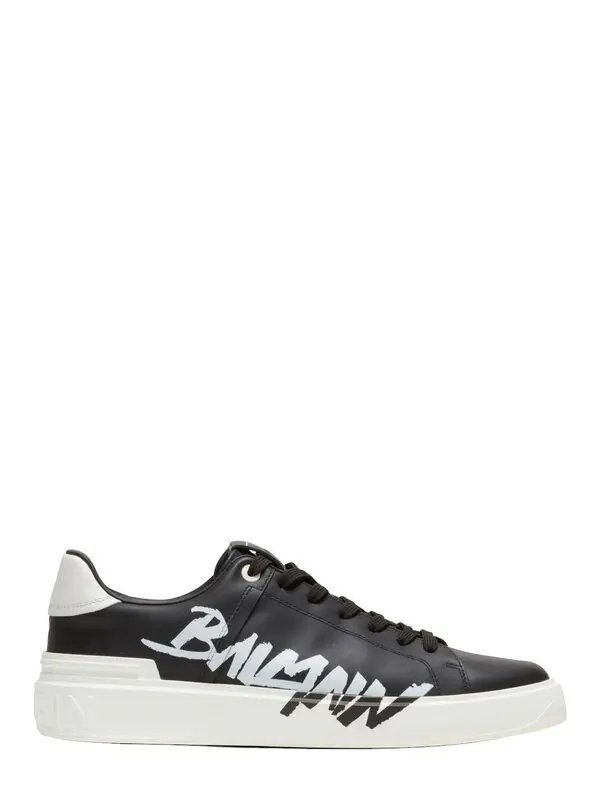 Balmain Logo-print Lace-up Sneakers - Black