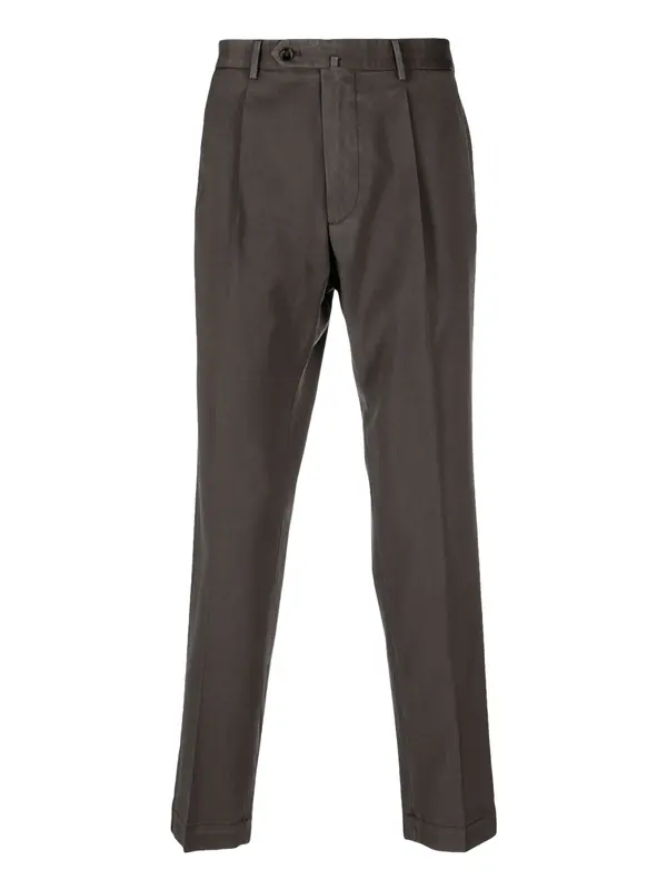 DELL'OGLIO Tapered-leg Tailored Trousers - Grey