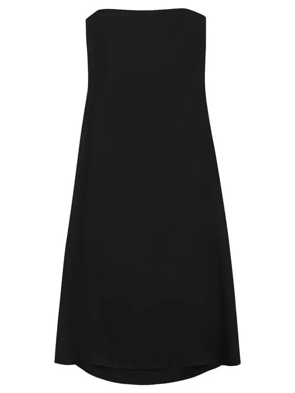 ANINE BING Megan Strapless Midi Dress - Black