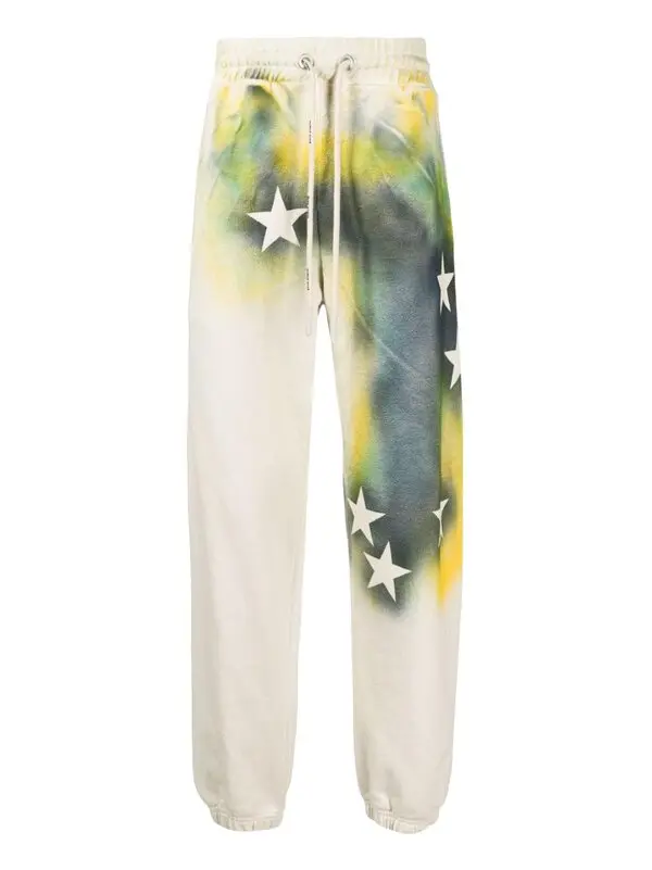 Palm Angels Star-print Cotton Track Pants - White