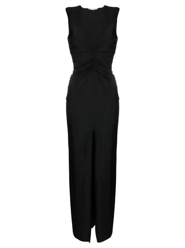 Amen Ruched-effect Maxi Dress - Black