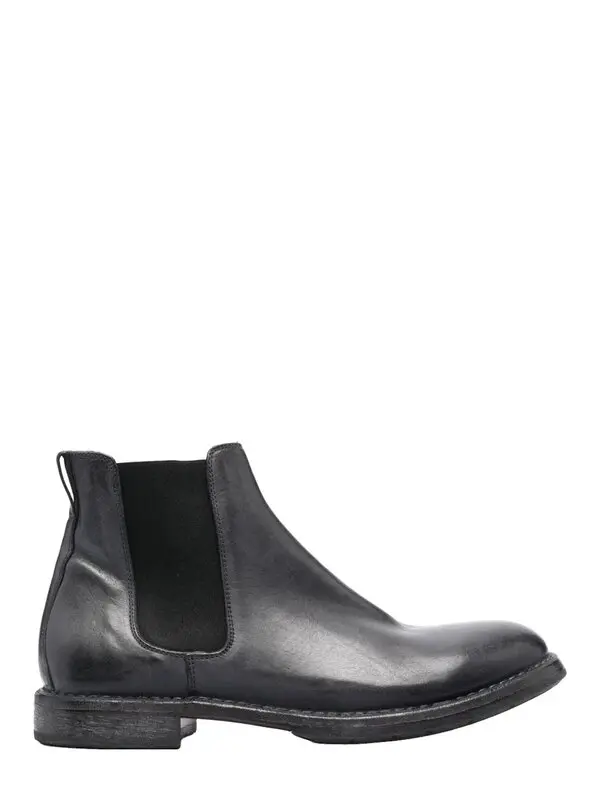 Moma Tronchetto Leather Chelsea Boots - Grey