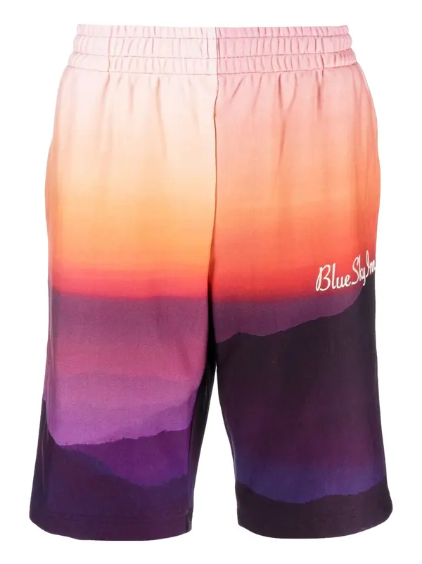 BLUE SKY INN Graphic-print Bermuda Shorts - Orange