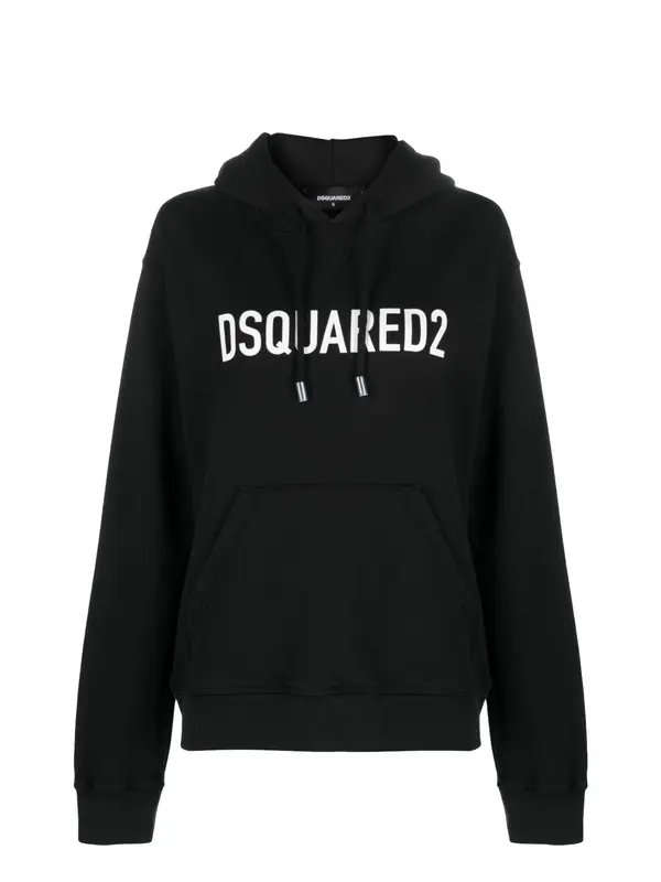 Dsquared2 Logo-print Cotton Hoodie - Black