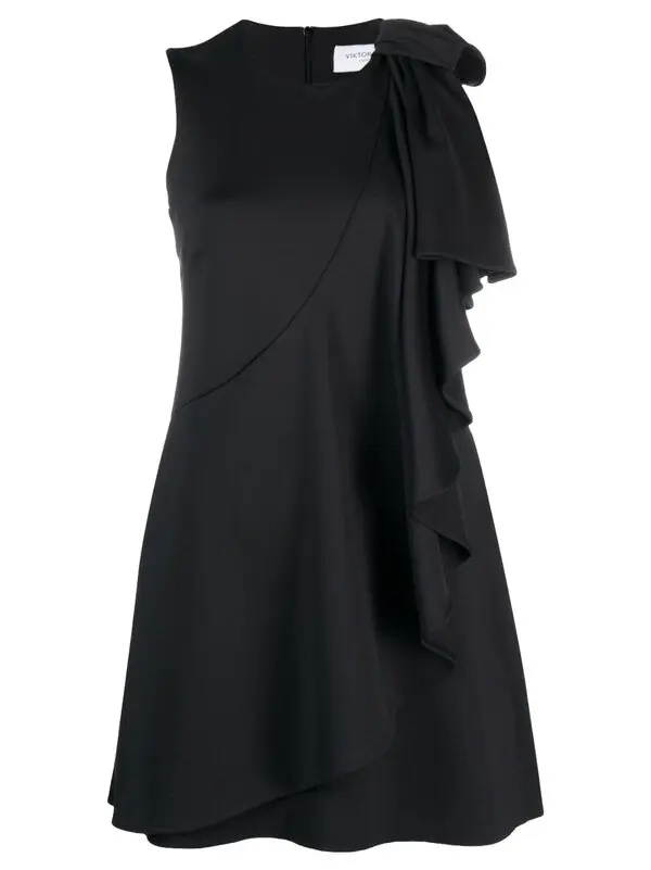 Viktor & Rolf Bow Volant Mini Dress - Black