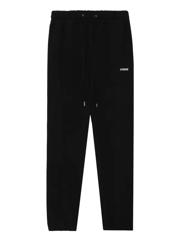 We11Done Logo-print Cotton Track Trousers - Black