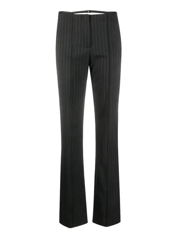 Patrizia Pepe Pinstripe Trousers - Black