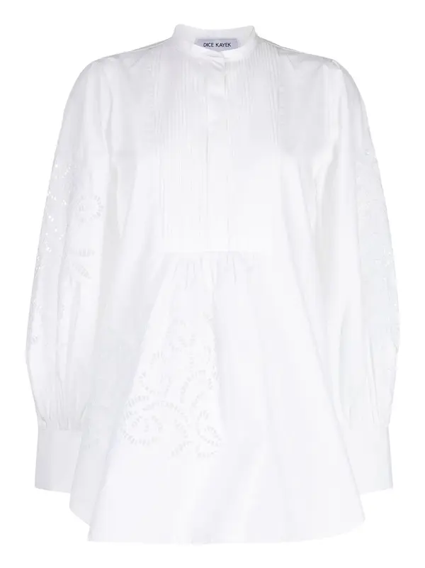 Dice Kayek Embroidered Cotton Blouse - White