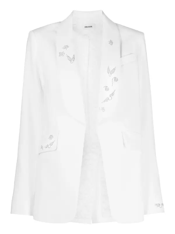 Zadig&Voltaire Rhinestone-embellished Blazer - White