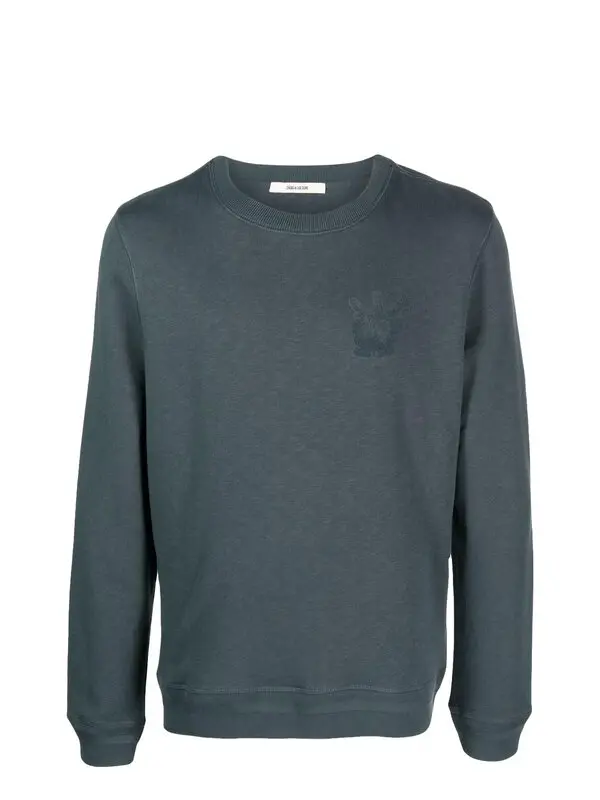 Zadig&Voltaire Stony Skull Cotton Sweatshirt - Green