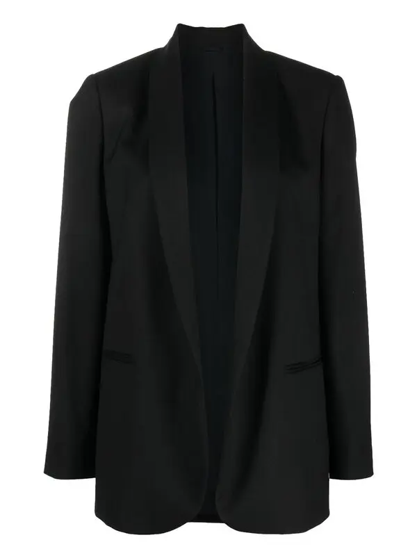 Brunello Cucinelli Shawl Lapels Open-front Blazer - Black