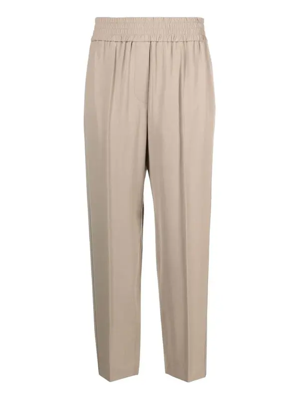 Brunello Cucinelli Cropped Tapered Trousers - Neutrals