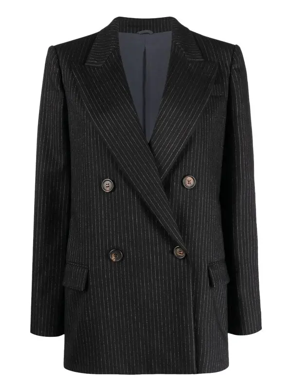 Brunello Cucinelli Double-breasted Blazer - Black