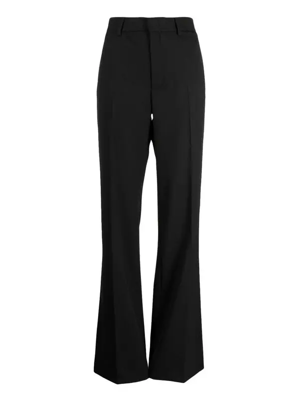 N°21 Pressed-crease High-waisted Trousers - Black