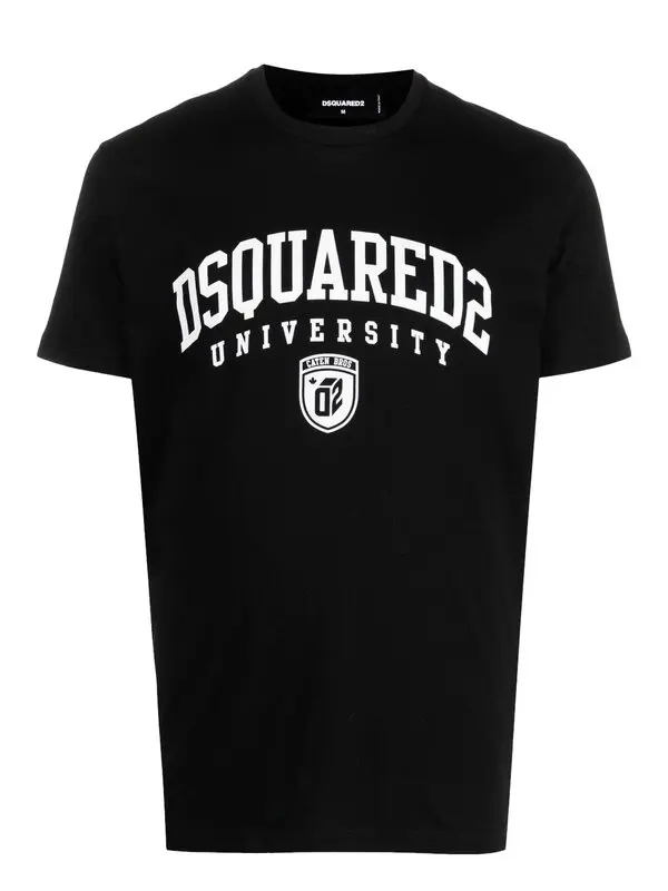 Dsquared2 University Print Short-sleeve T-shirt - Black