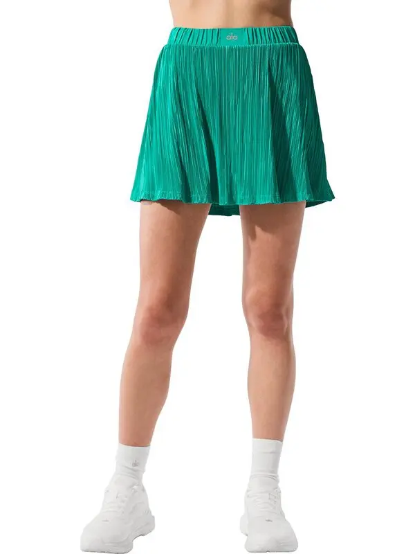 Alo Yoga Micro Plisse Tennis Skirt - Spruce Green