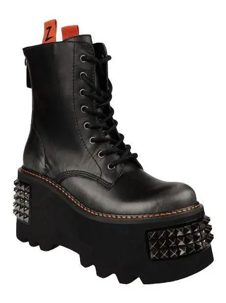 ZIGI Leysa Studded Platform Combat Boot - Black