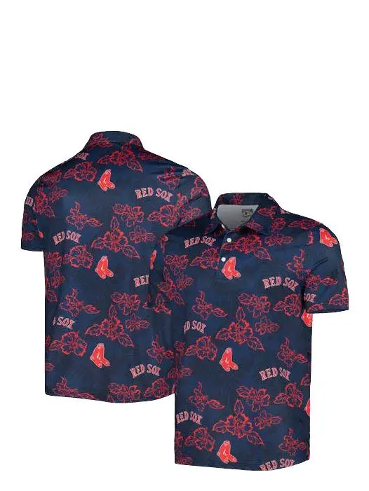 Reyn Spooner Boston Red Sox Cooperstown Collection Puamana Print Polo - Navy
