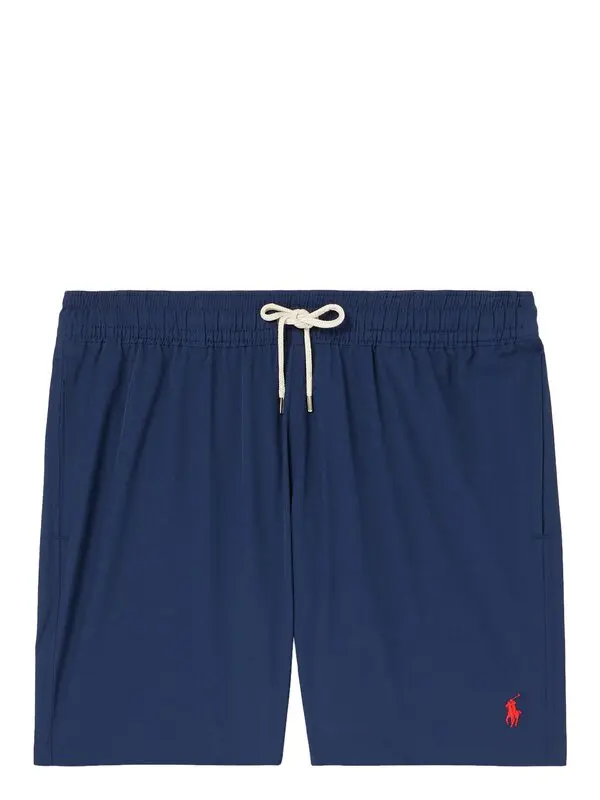 Ralph Lauren Traveler Straight-leg Mid-length Swim Shorts - Blue