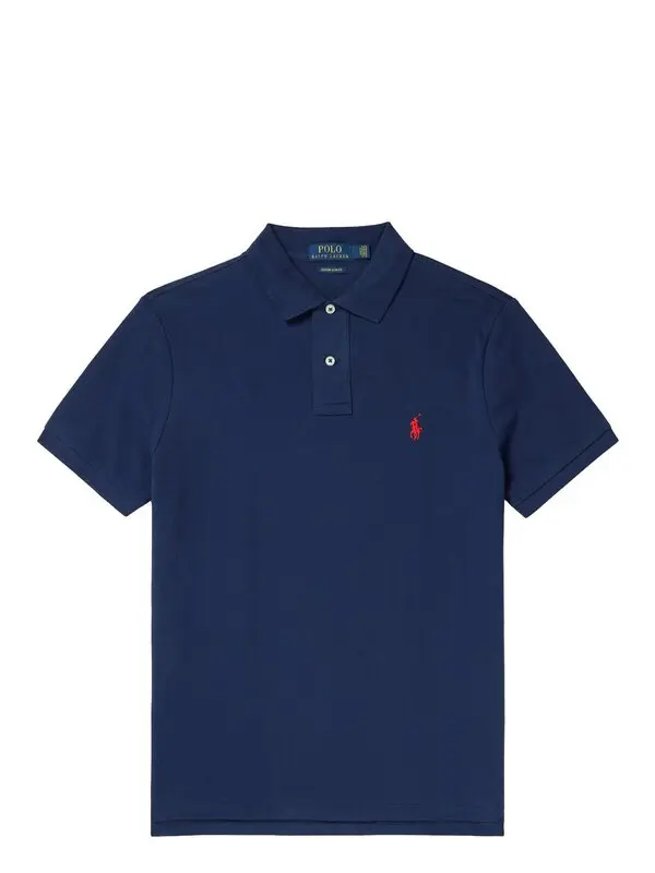 Polo Ralph Lauren Slim-fit Cotton-piqué Polo Shirt - Blue