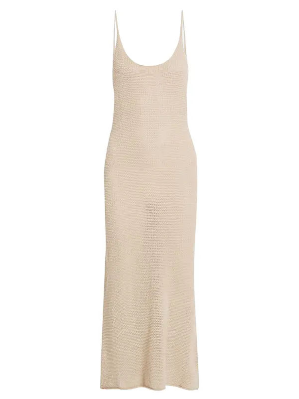 Onia Linen Midi Slip Dress - Beige