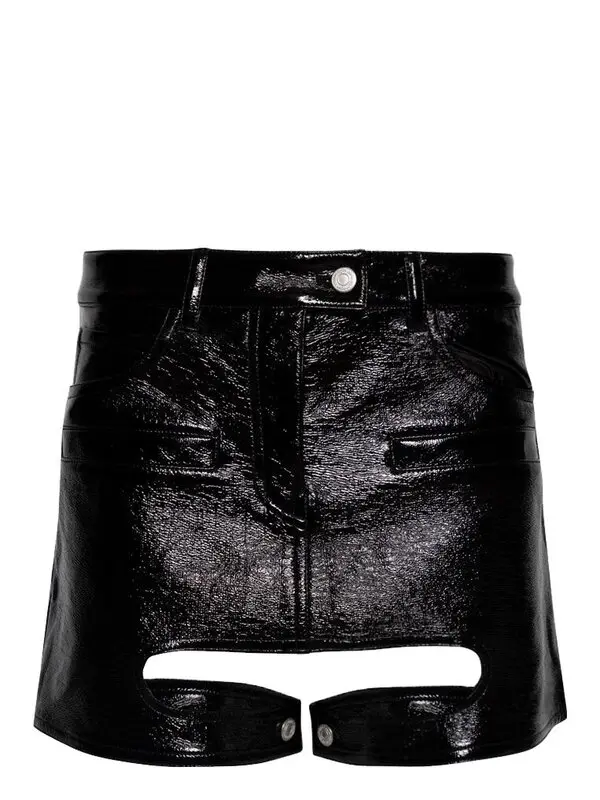 COURREGES Vinyl Chaps Skirt - Black