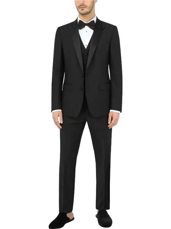 Dolce & Gabbana Regular Martini Fit 3-piece Wool Blend Tuxedo - Blue