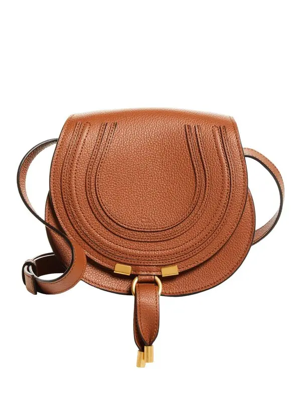 Chloé Small Marcie Leather Crossbody Bag - Tan