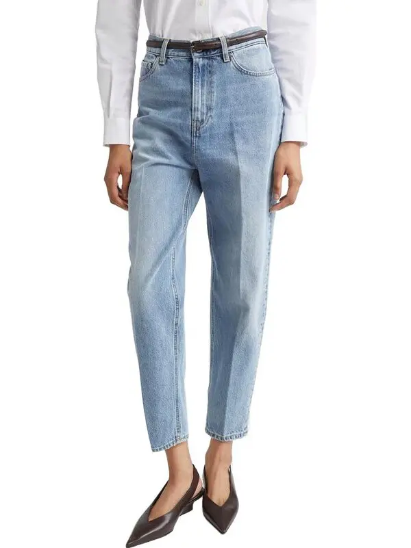TOTEME High-rise Tapered Jeans - Worn Blue