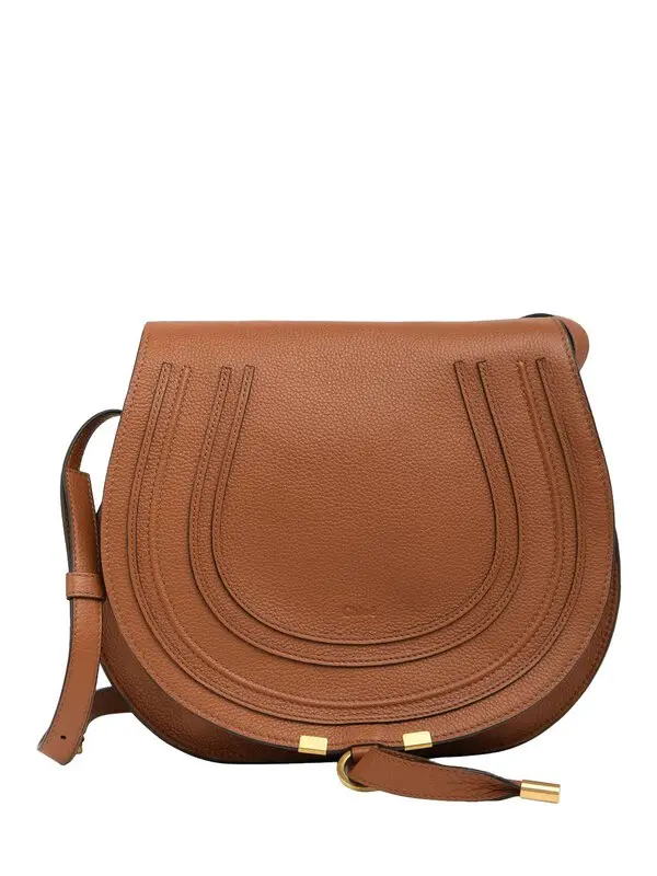 Chloé Medium Marcie Leather Crossbody Bag - Tan