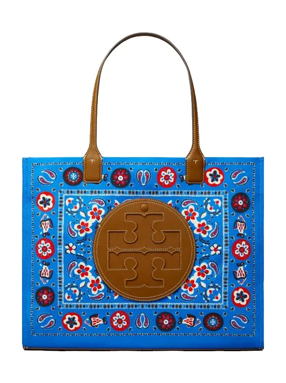 Tory Burch Small Ella Floral Print Tote - Pisces Dream Blue