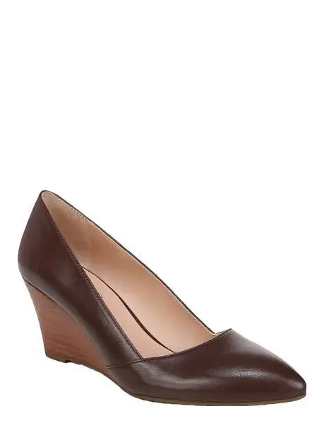 Franco Sarto Frankie Leather Wedge Pump - Cafe