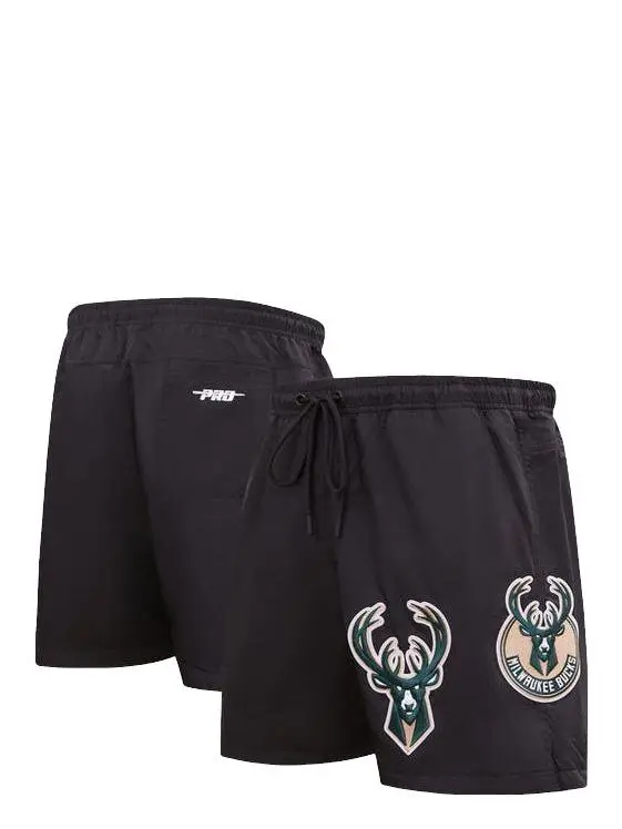 PRO STANDARD Milwaukee Bucks Classics Woven Shorts - Black