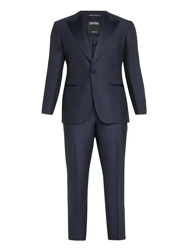 Zegna Sartorial Wool And Silk Tuxedo - Navy Solid