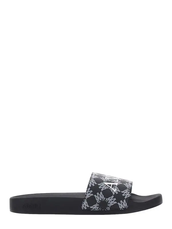 Amiri Logo Sandals - Black