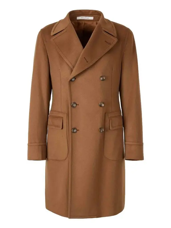 Tagliatore Long Cashmere Coat - Brown